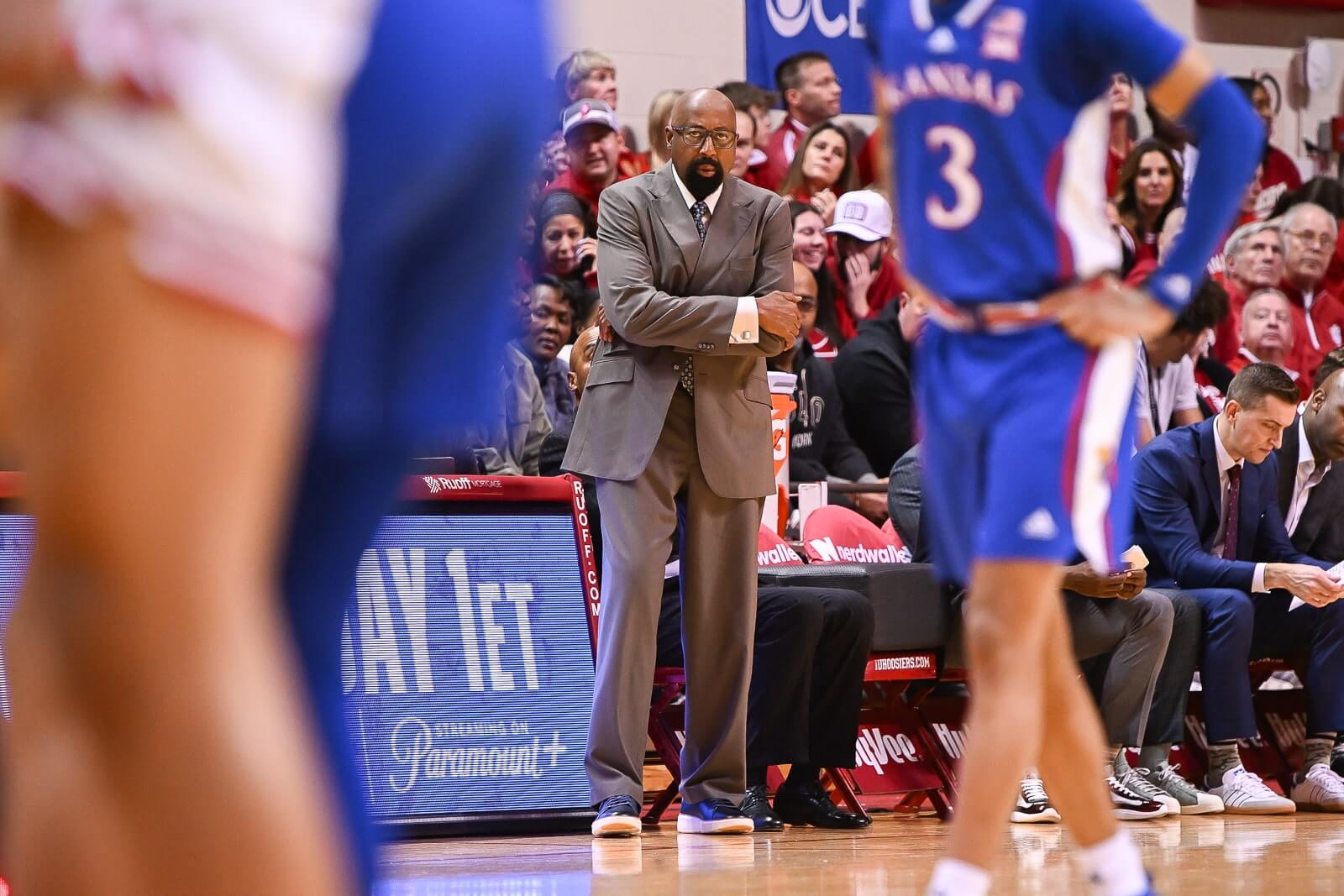 Video: Mike Woodson, Trey Galloway react to loss against Kansas ...