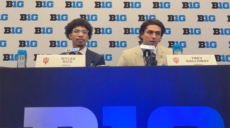 Video: Myles Rice, Trey Galloway address the media at 2024 Big Ten ...